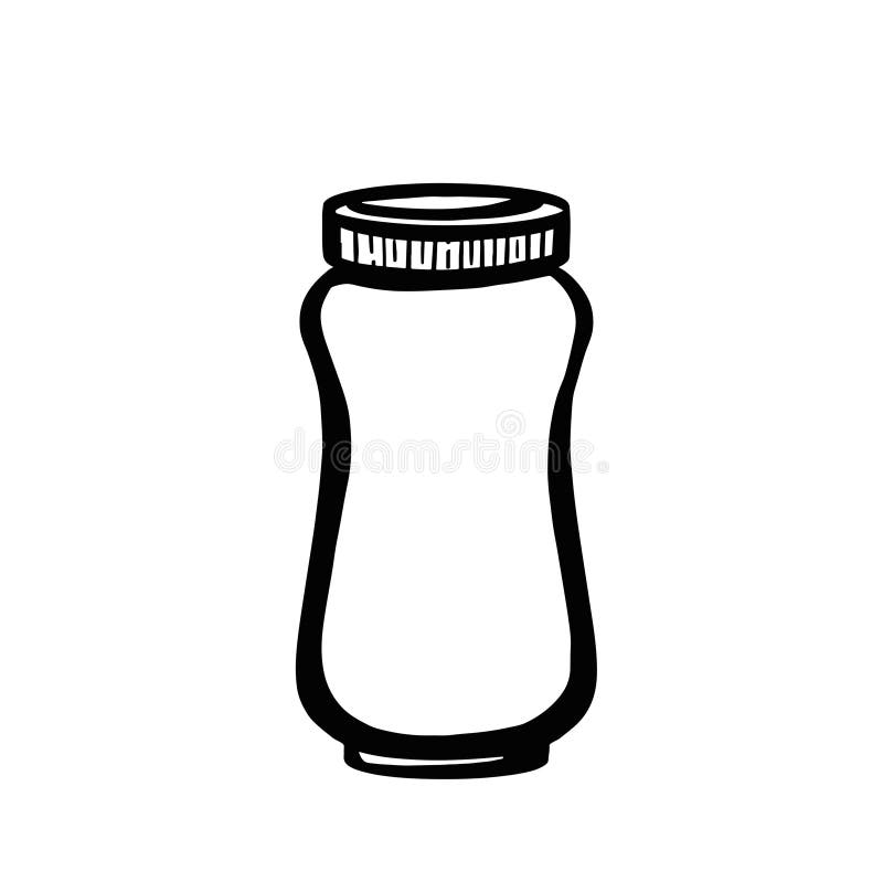Empty Jar Line Icon. Clipart Image Isolated on White Background Stock ...