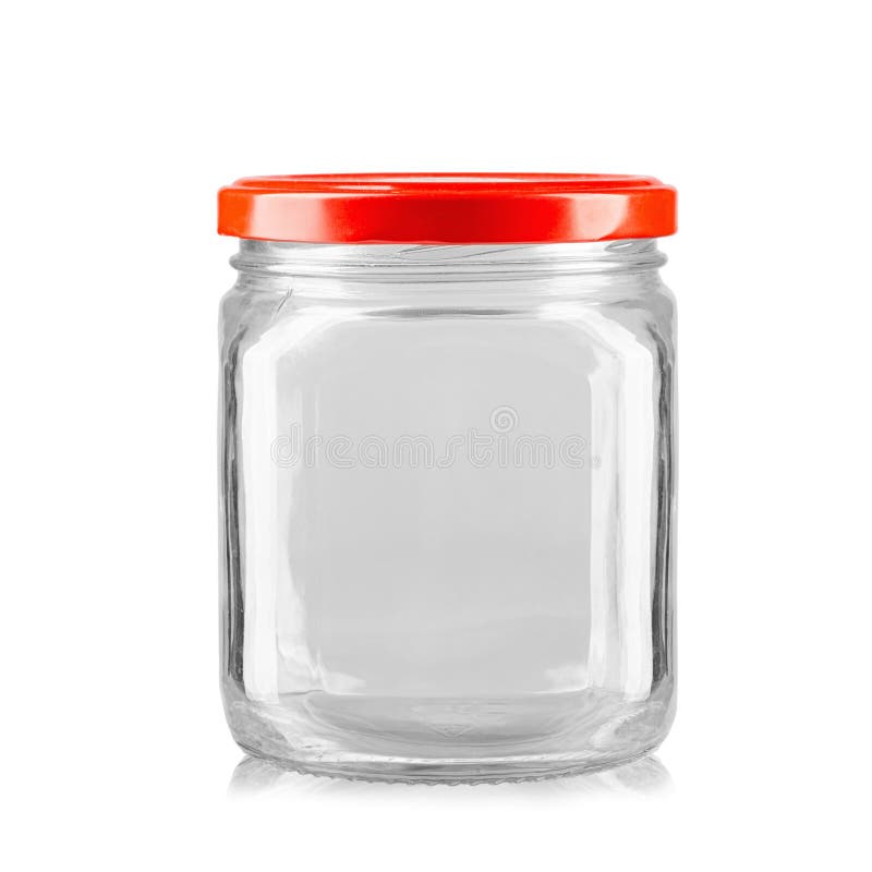 Empty Jar. Isolated on a White Background Stock Image - Image of gray ...