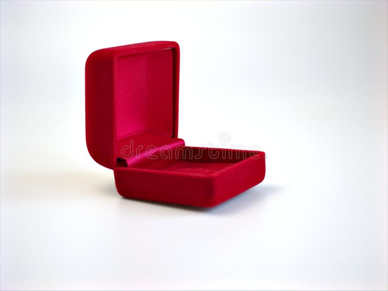 Empty Jewelry Red Box Isolated on White Background Stock Photo - Image ...