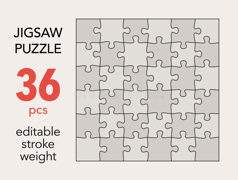Empty Jigsaw Puzzle Grid Template, 5x4 Shapes, 20 Pieces. Separate ... Empty Jigsaw Puzzle Grid Template, 5x4 Shapes, 20 Pieces. Separate ...