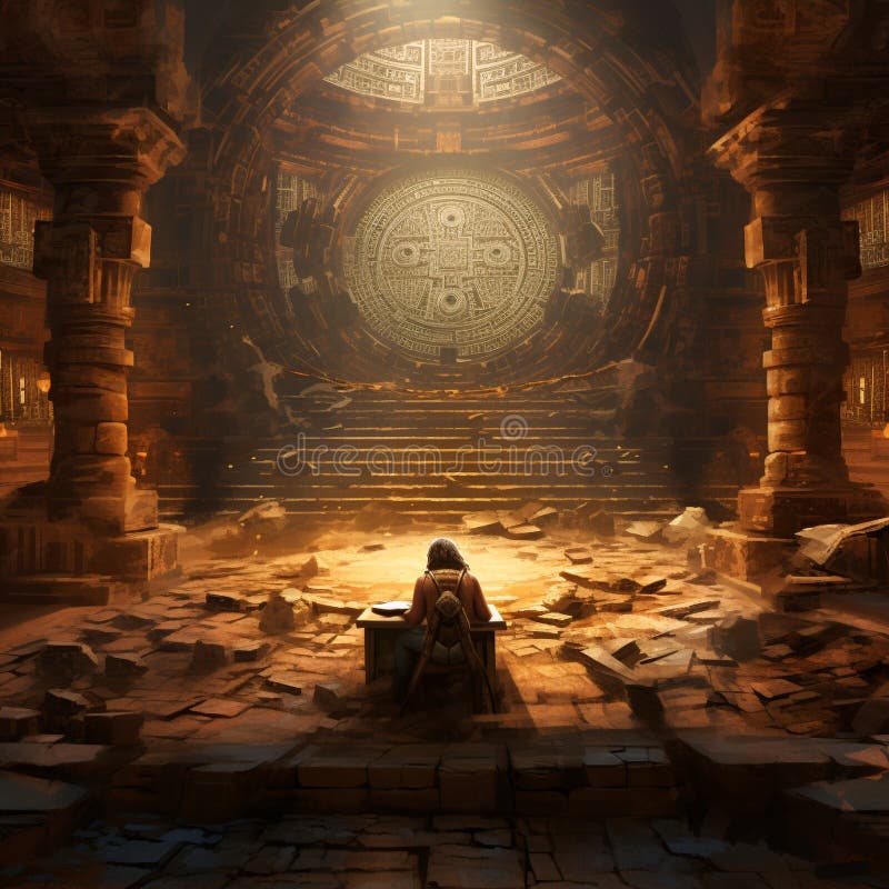 Empty Journal Surrounded by Ancient Artifacts and Mystical Elements ...