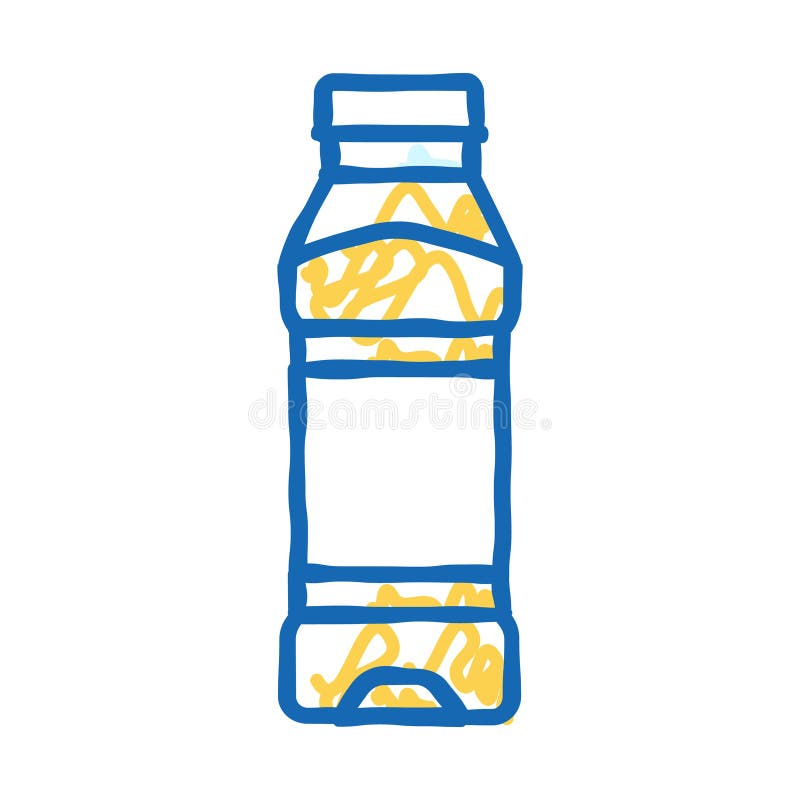 Empty Juice Plastic Bottle Icon Doodle Illustration Stock Vector ...