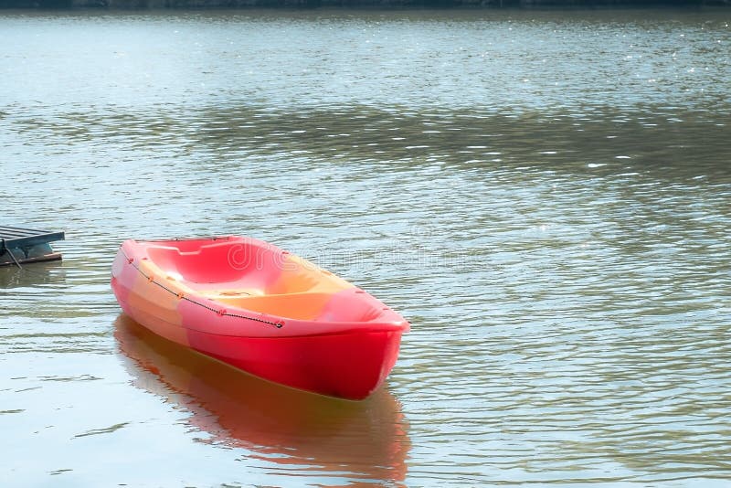 Empty Kayak without Tourist on River. Stock Image - Image of kayak ...