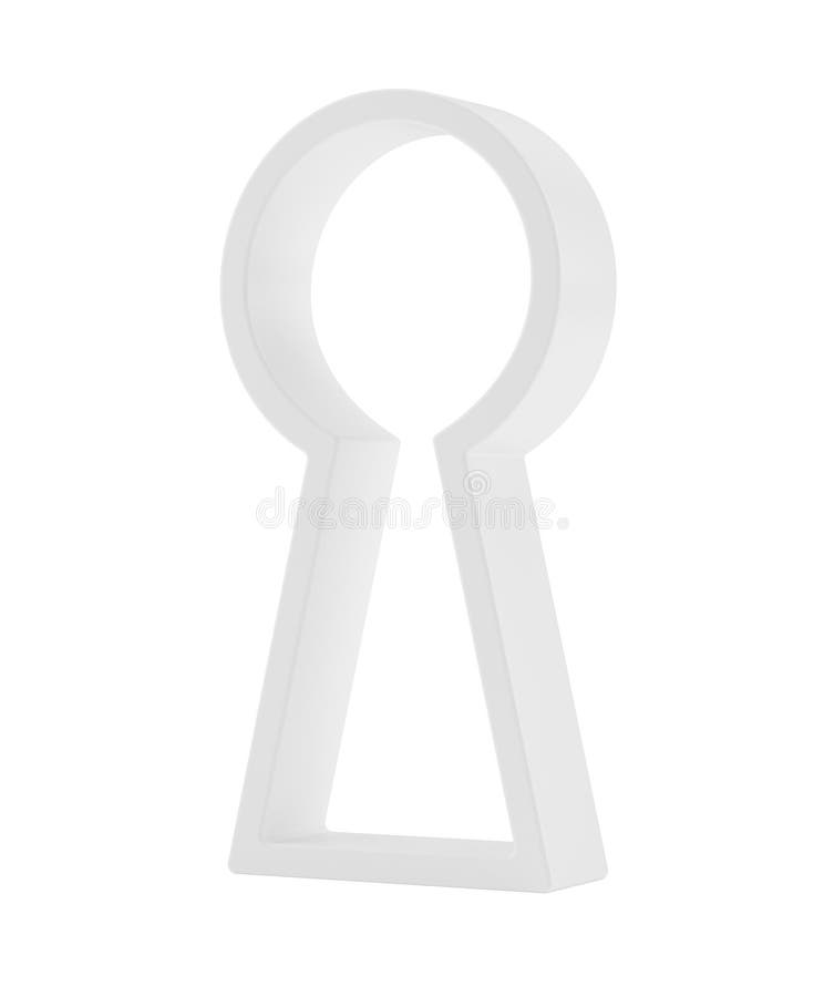 Empty Keyhole on White Background. 3d Rendering Stock Illustration ...