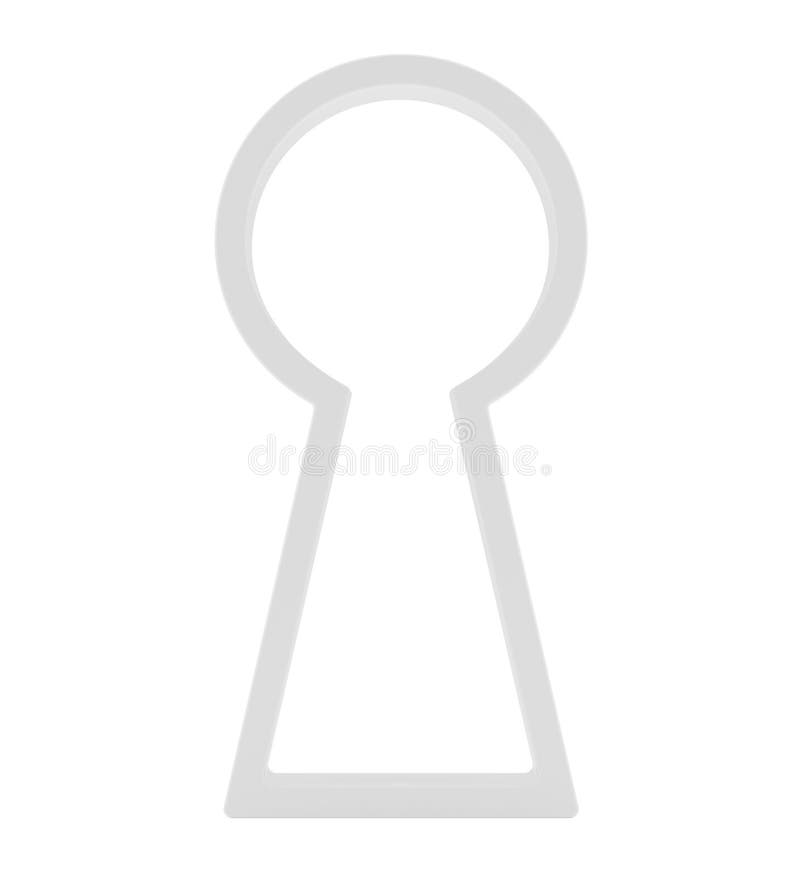 Empty Keyhole on White Background. 3d Rendering Stock Illustration ...