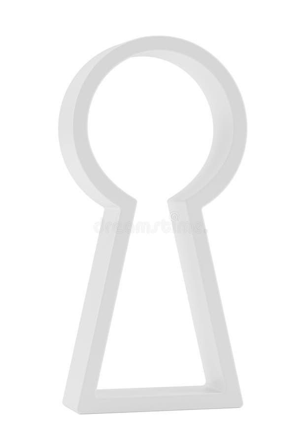 Empty Keyhole on White Background. 3d Rendering Stock Illustration ...