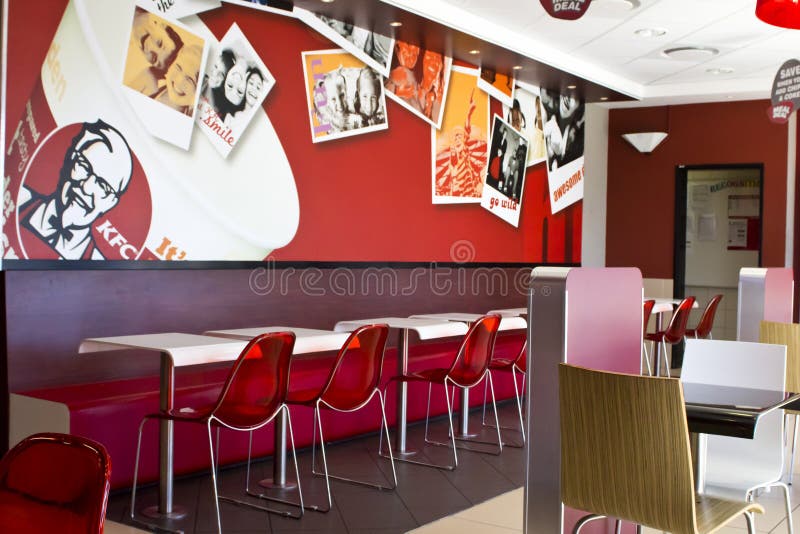 Interior of a KFC Restaurant Editorial Stock Image - Image of fast ...