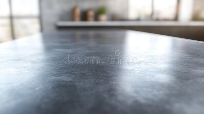 Empty Kitchen Counter Shines with Natural Light, Modern Home Interior ...