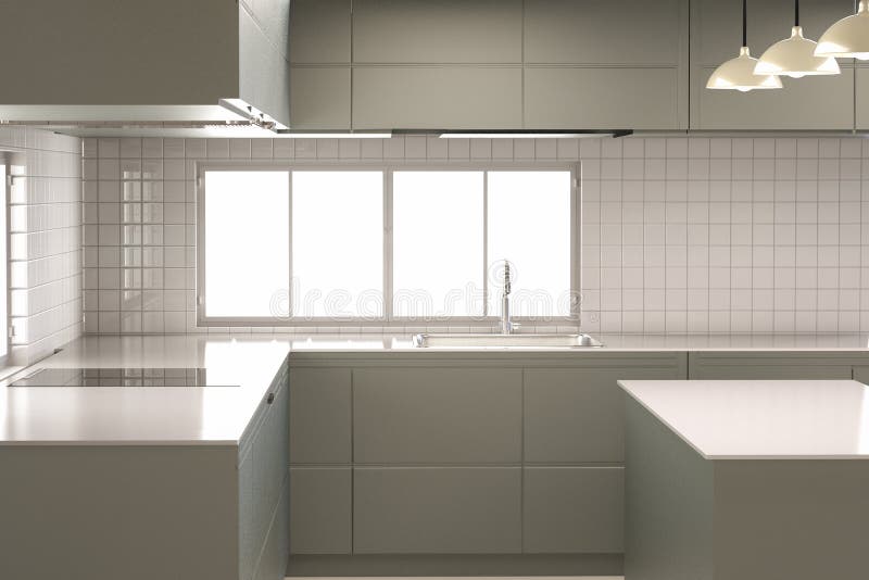 Empty kitchen stock photo. Image of built, blank, interior - 81713980