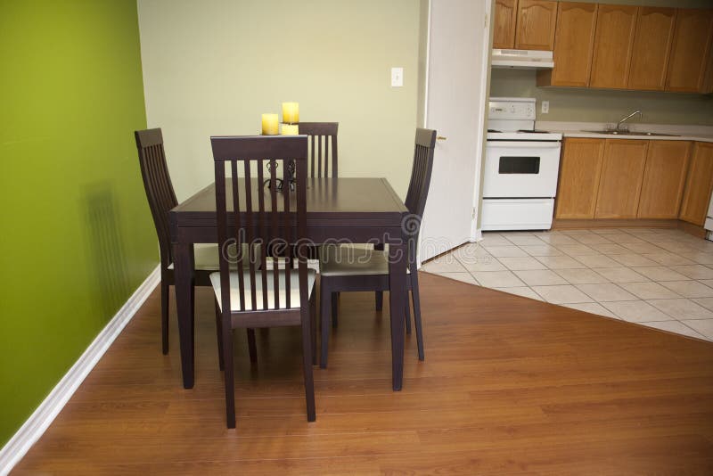 Empty kitchen at home stock photo. Image of apartment - 147249332