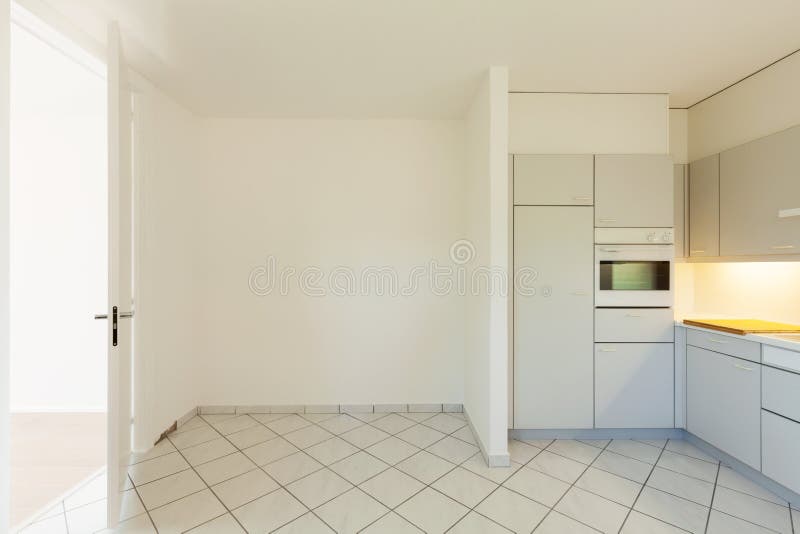 Empty kitchen stock photo. Image of oven, cupboard, board - 96325958
