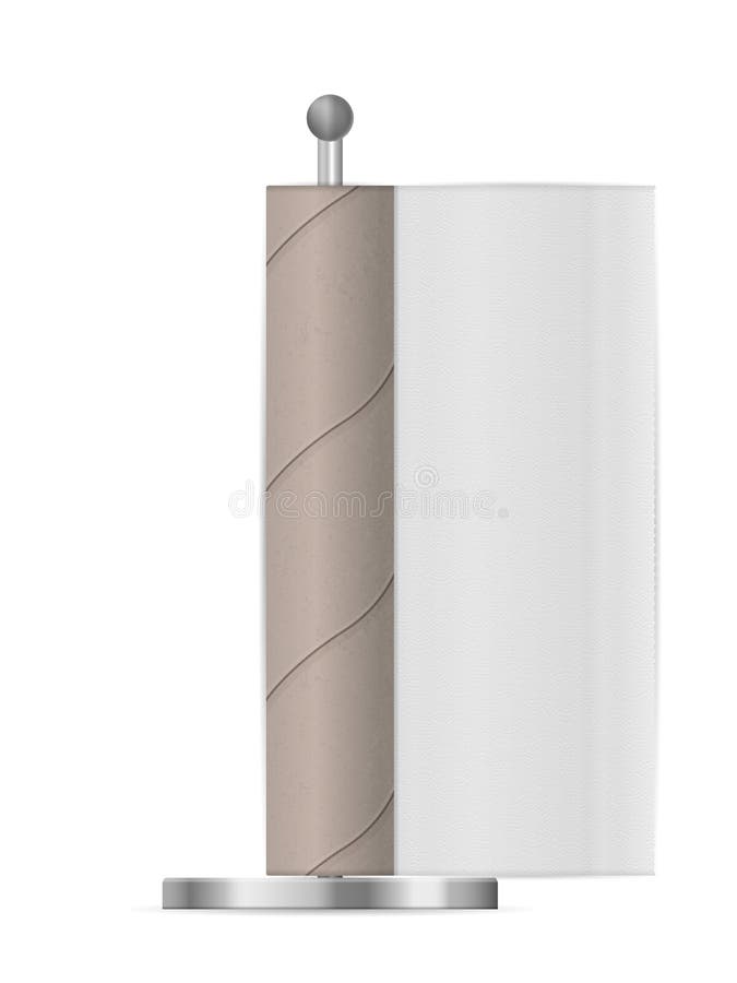 Empty kitchen paper roll stock vector. Illustration of paper - 191580131