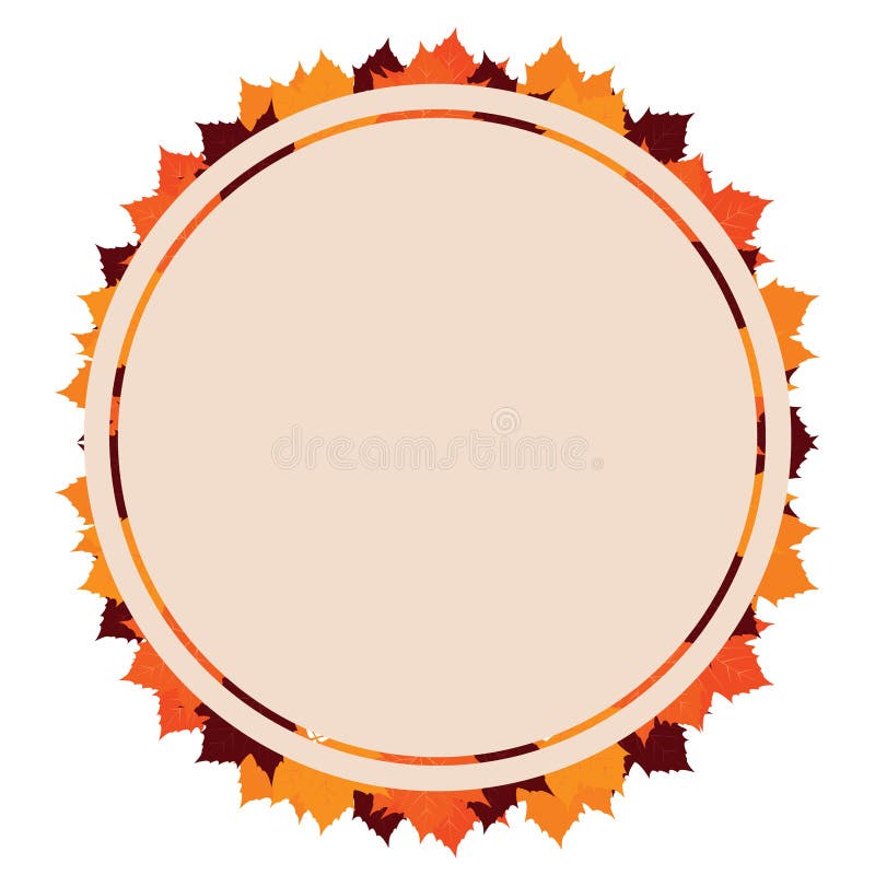 Empty Label with Autumn Leaf Stock Vector - Illustration of decoration ...