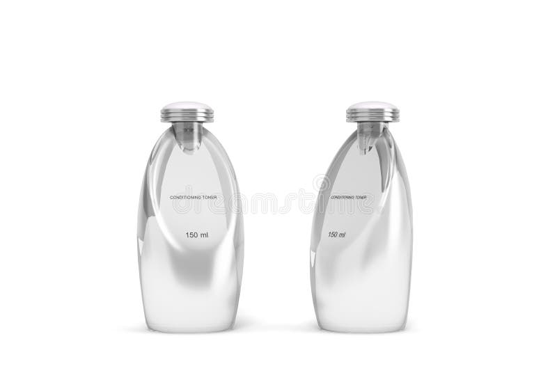 Empty Label Glass Bottles with a Sprayer for Brand Presentation 3d ...