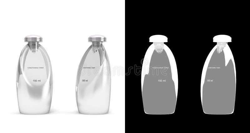 Empty Label Glass Bottles with a Sprayer for Brand Presentation 3d ...