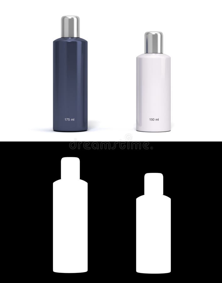 Empty Label Packaging Bottles for Cosmetics Brand Presentation 3d ...