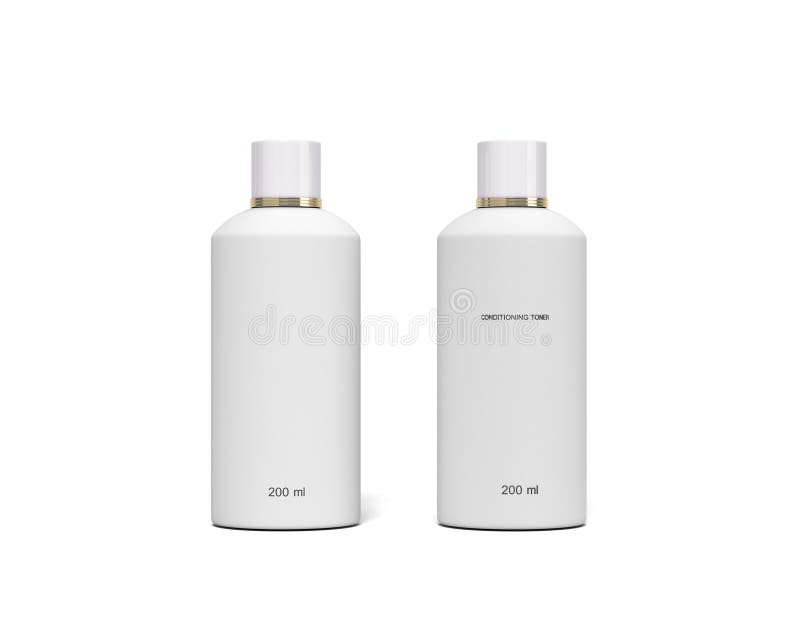Empty Label Packaging Bottles for Cosmetics Brand Presentation 3d ...