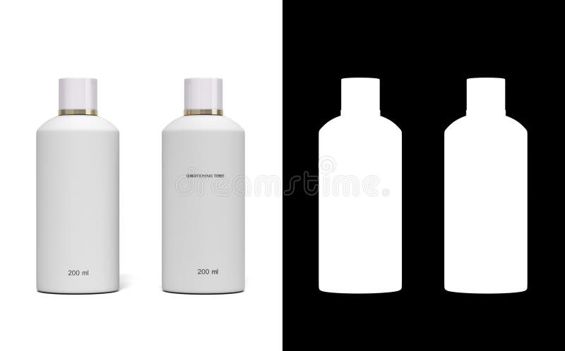 Empty Label Packaging Bottles for Cosmetics Brand Presentation 3d ...