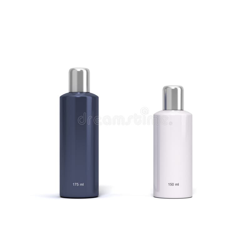 Empty Label Packaging Bottles for Cosmetics Brand Presentation 3d ...