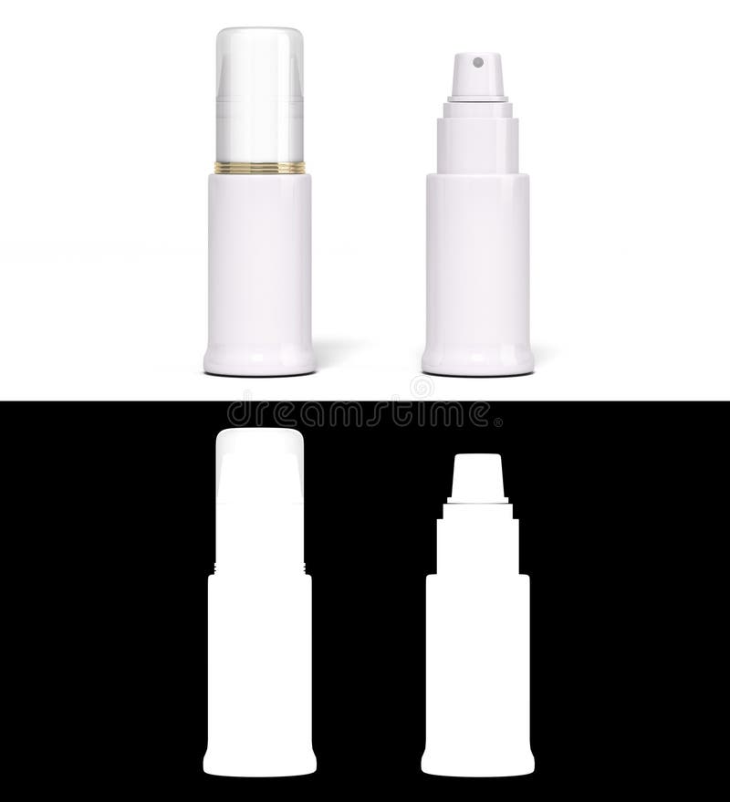 Empty Label Packaging Bottles with a Sprayer for Brand Presentation 3d ...