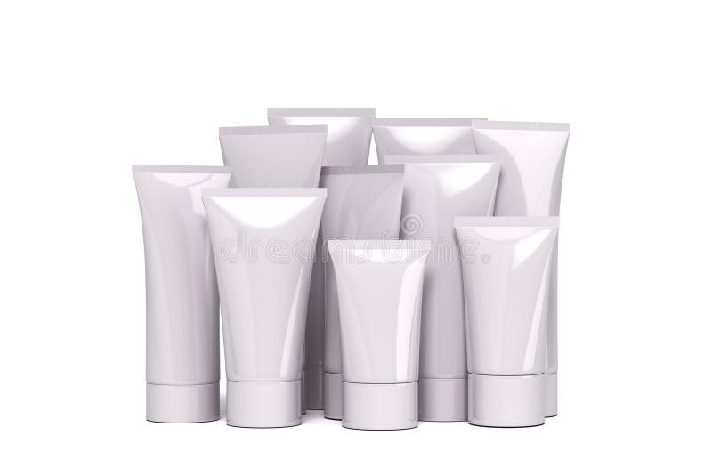 Empty Label Packaging for Cosmetics Brand Presentation 3d Render on ...