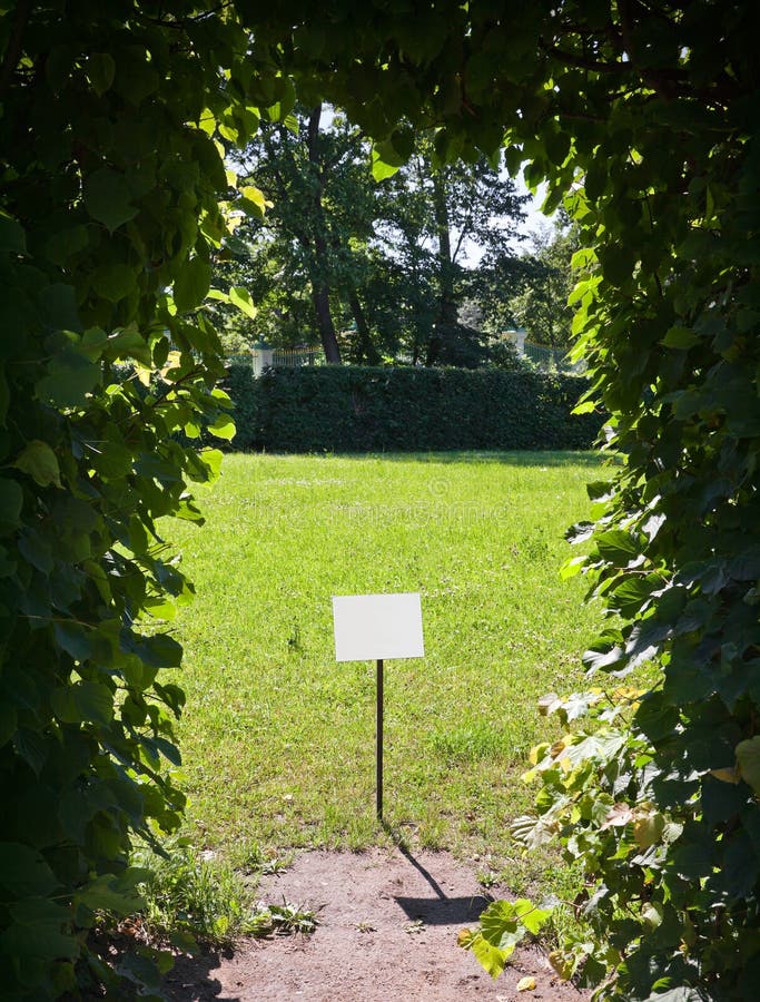 Empty label in the park stock photo. Image of backdrop - 25881662