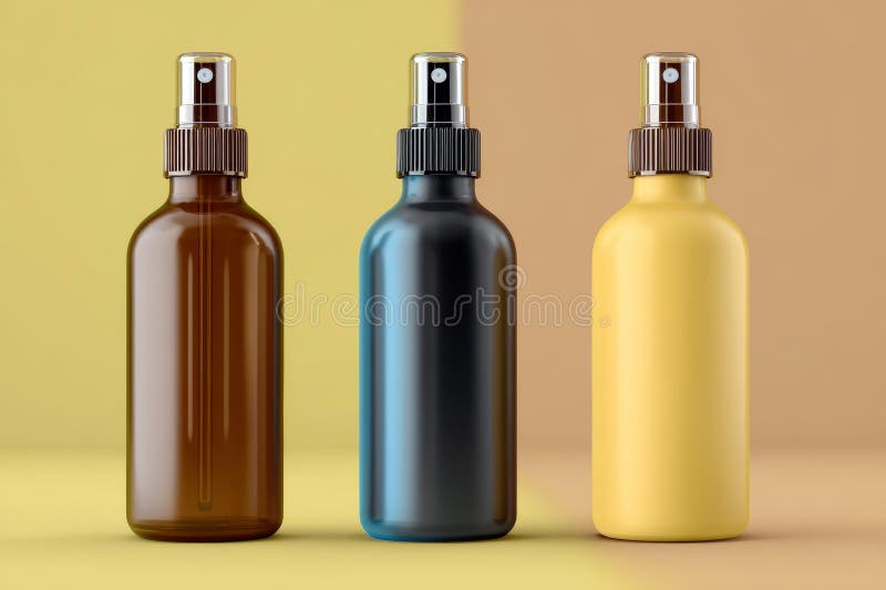 Empty Label Spray Mockup Packaging for Custom Branding. Stock ...