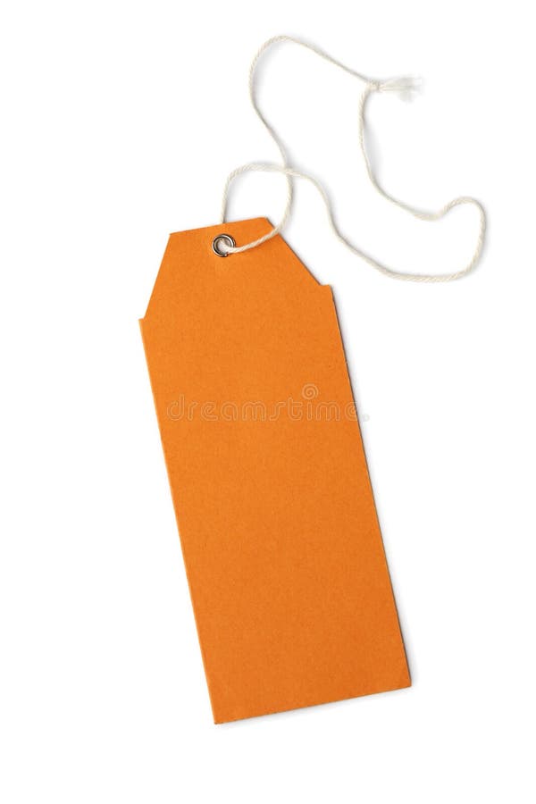 Empty Label on a String Isolated on White Background Stock Image ...