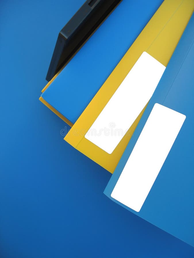 Folders V stock image. Image of papers, office, organized - 1602629