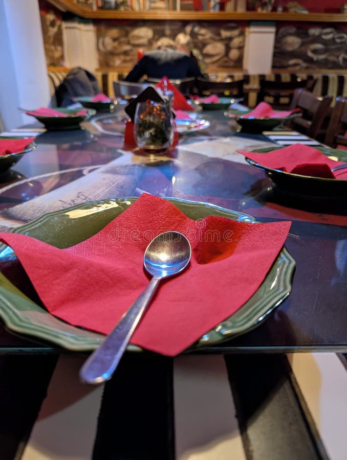 Empty laid table stock image. Image of eating, setting - 359083281