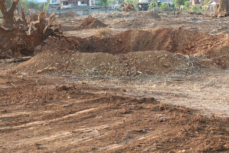 Empty Land without People, Digging, Clearing Land Stock Photo - Image ...