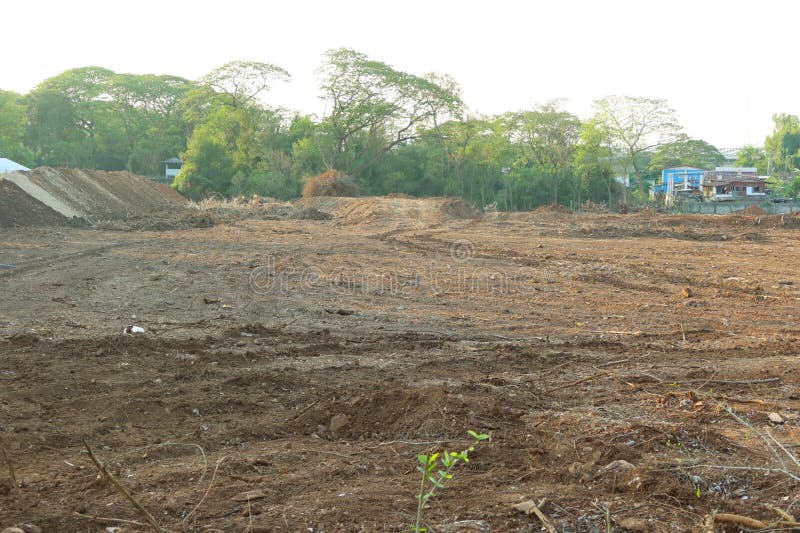 Empty Land without People, Digging, Clearing Land Stock Photo - Image ...
