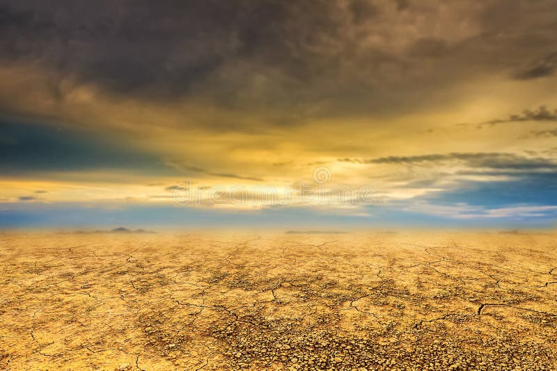 Empty Land during Sunset with Clouds Stock Photo - Image of clouds ...
