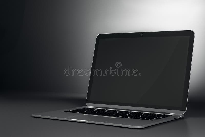 Empty laptop closeup editorial photography. Illustration of copyspace ...