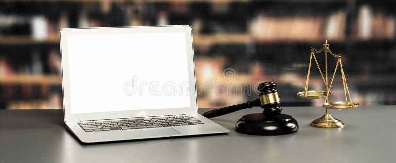 Empty Laptop Computer Screen for Astute Design Mockup on a Table in ...