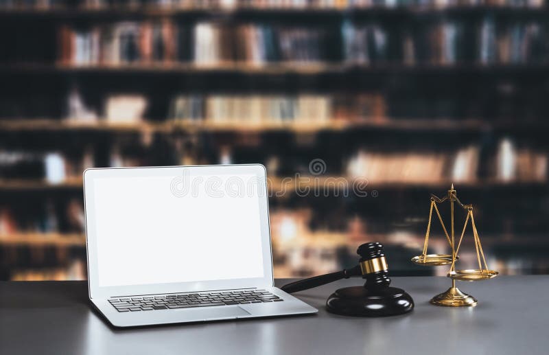 Empty Laptop Computer Screen for Astute Design Mockup on a Table in ...
