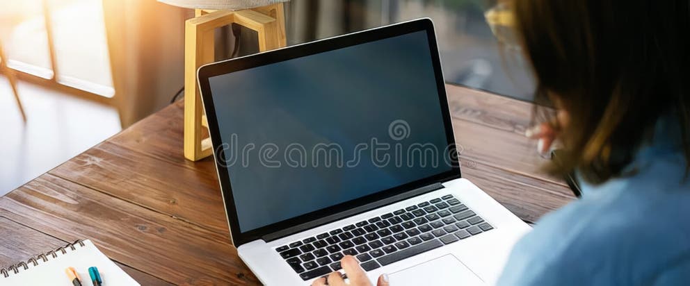 Empty Laptop Screen Mockup Template, Laptop Display Stock Photo - Image ...