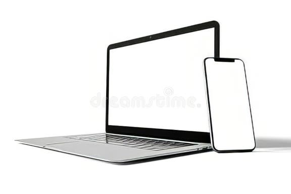 Empty Laptop Screen Mockup Template, Laptop Display Stock Photo - Image ...