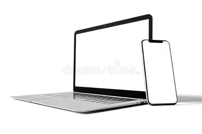 Empty Laptop Screen Mockup Template, Laptop Display Stock Photo - Image ...