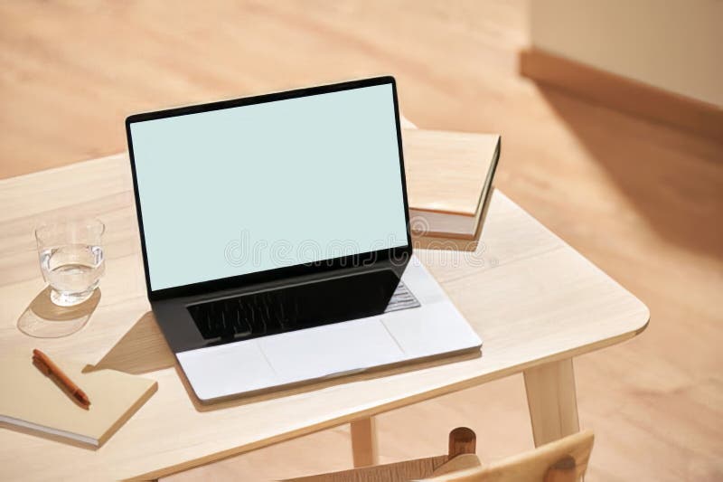 Empty Laptop Screen Mockup Template, Laptop Display Stock Image - Image ...