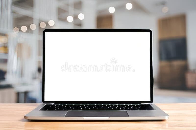 Empty Laptop Screen Mockup Template, Laptop Display Stock Photo - Image ...