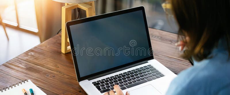Empty Laptop Screen Mockup Template, Laptop Display Stock Image - Image ...