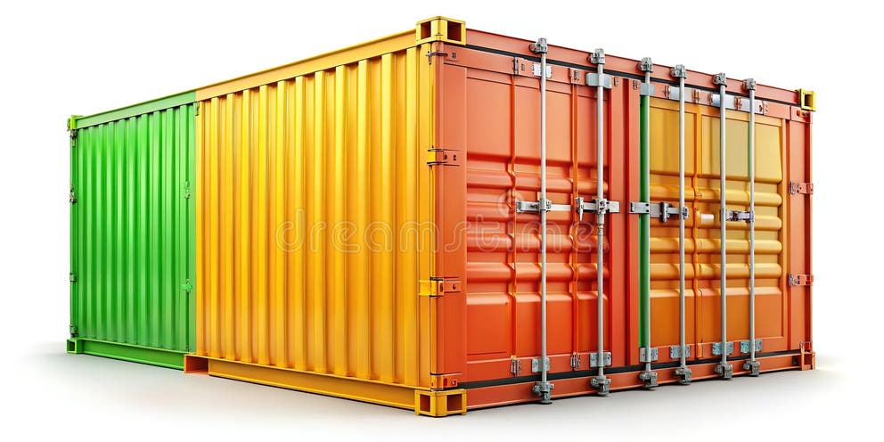 Empty Large Shipping Container Mockup Ideal for Logistics ImportExport ...