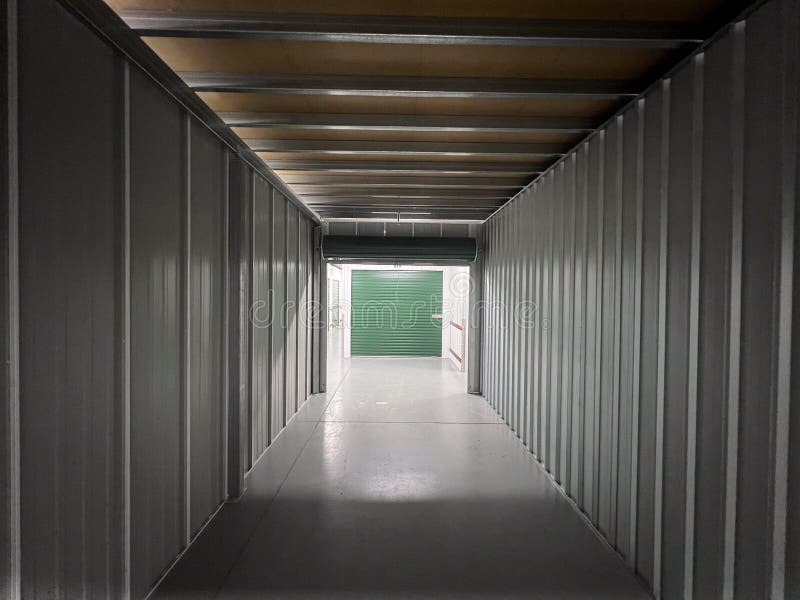 Empty Large Storage Room Interior Stock Image - Image of building ...