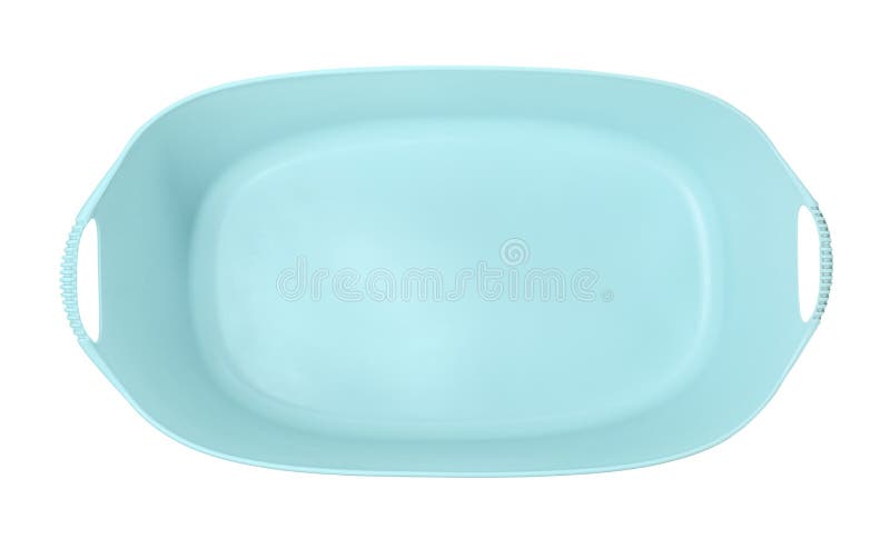 Empty Laundry Basket Isolated on White, Top View Stock Image - Image of ...