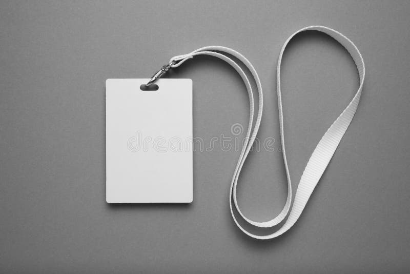Empty Layout Layout. Common Blank Label Name Tag Hanging on Neck with ...