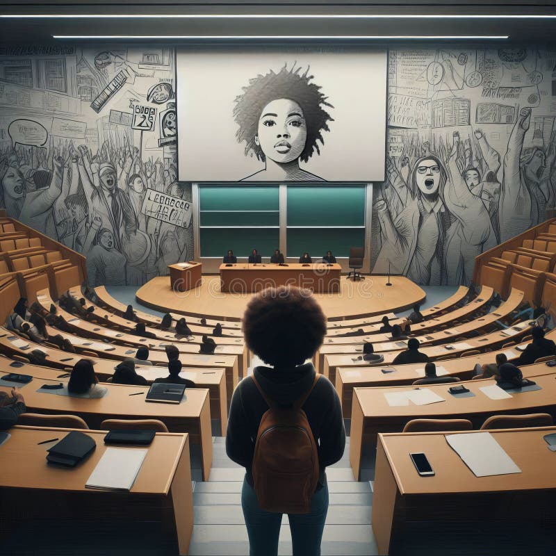 Empty Lecture Hall Due To a Student Strike Vacant Classroom Rep Stock ...