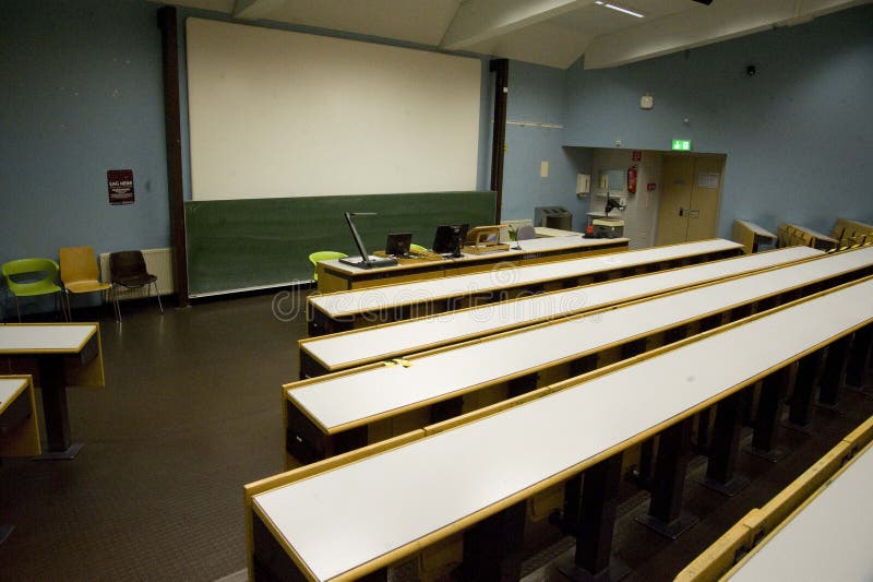 Empty Lecture Hall in a University Stock Image - Image of graduate ...