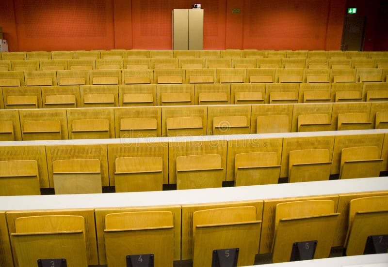 Empty Lecture Hall in a University Stock Image - Image of graduate ...