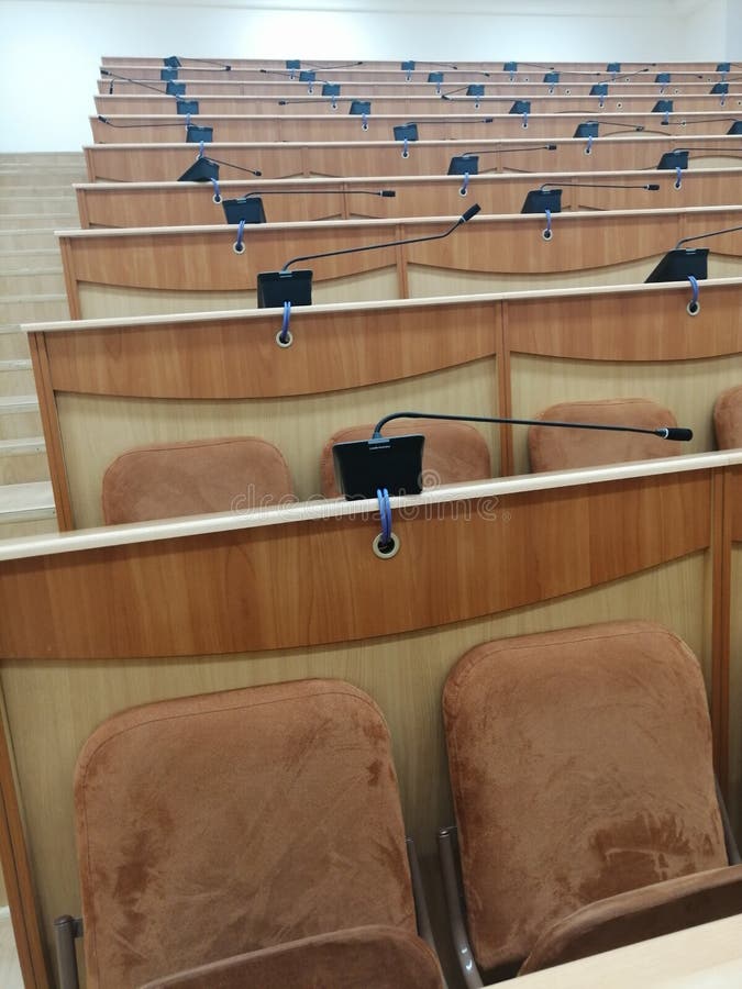 Empty Lecture Room for Students. Lecture Classroom, Rows of Empty ...